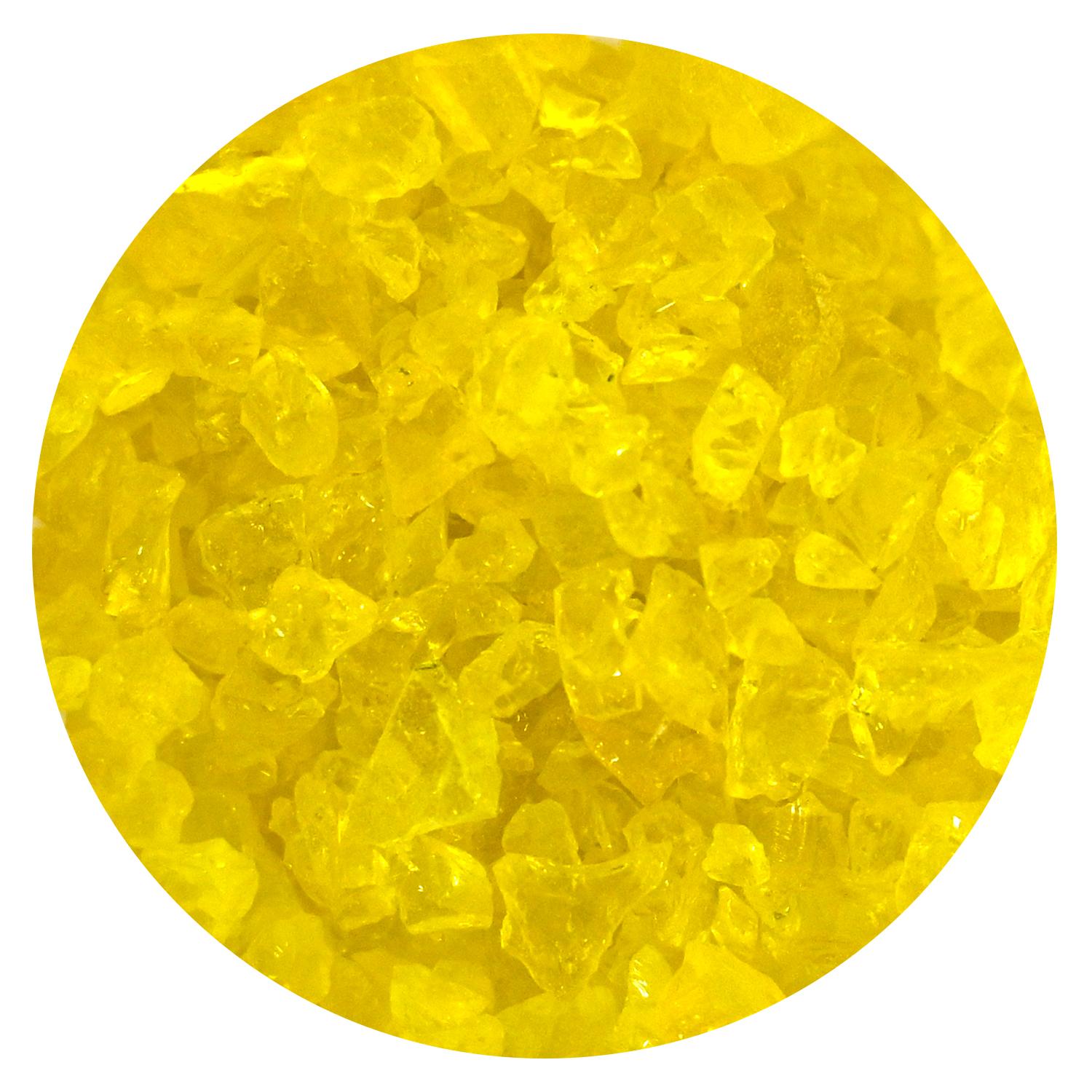 4 Oz Yellow Transparent Coarse Frit - 96 COE