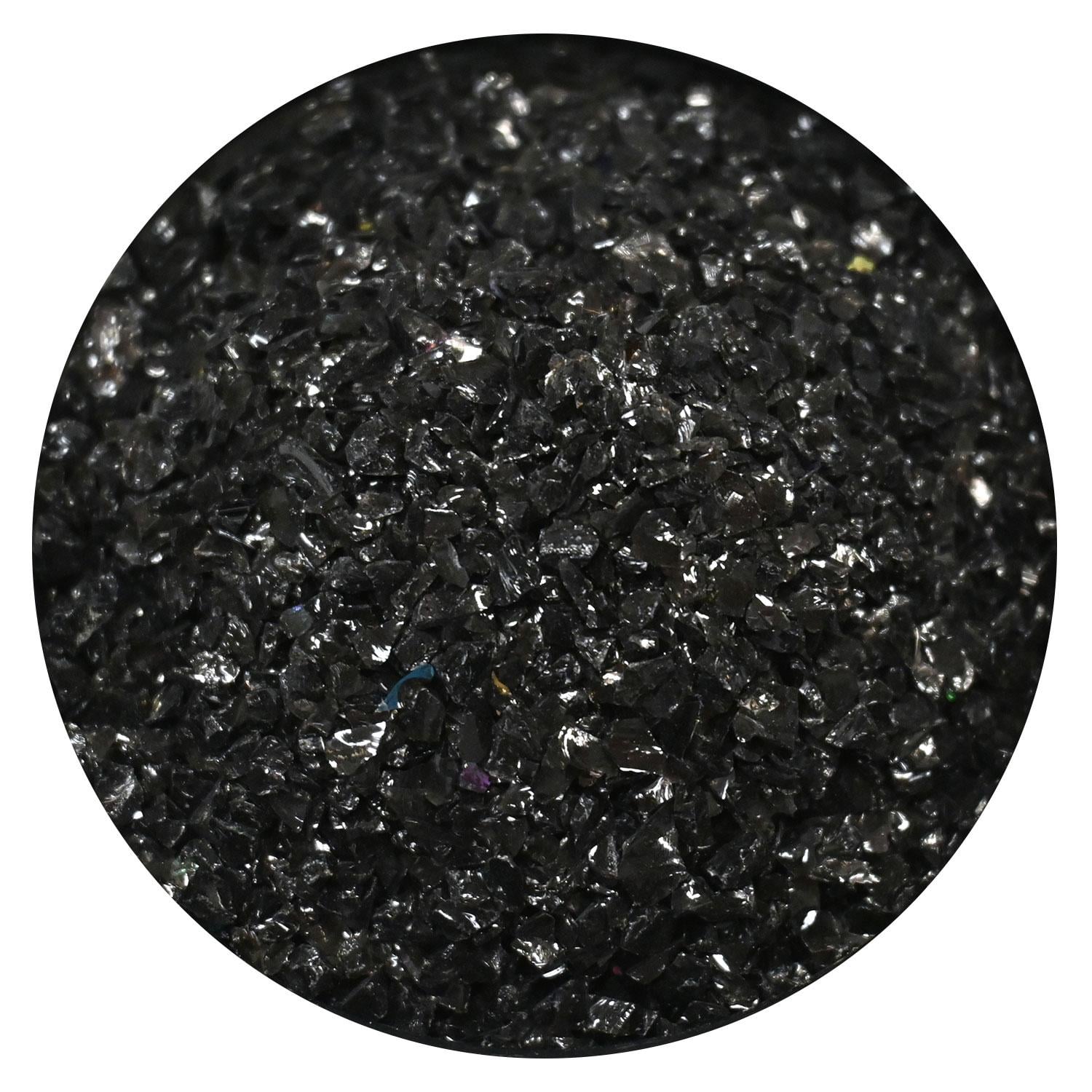 1 Lb Jet Black Opal Medium Frit - 96 COE | Glass Deals