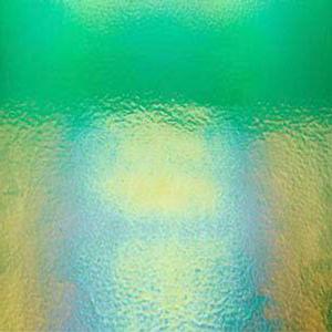 Bullseye Emerald Green Transparent Rainbow Iridized Thin - 90 COE ...