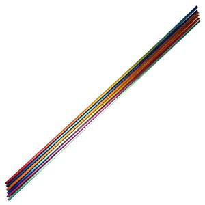 Bullseye Dichroic On Black SizzleStix 6 Pack - 90 COE | Rods Embellishments