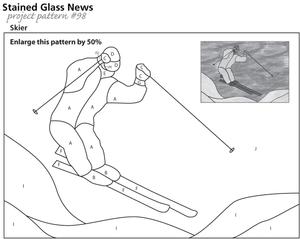 Free Skier SGN Pattern #98 | Window Panels Delphi Glass