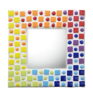 Free Cascading Rainbow Mosaic Mirror Project Guide | Delphi Glass