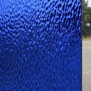Oceanside Medium Blue Transparent Hammered | Textures Textures